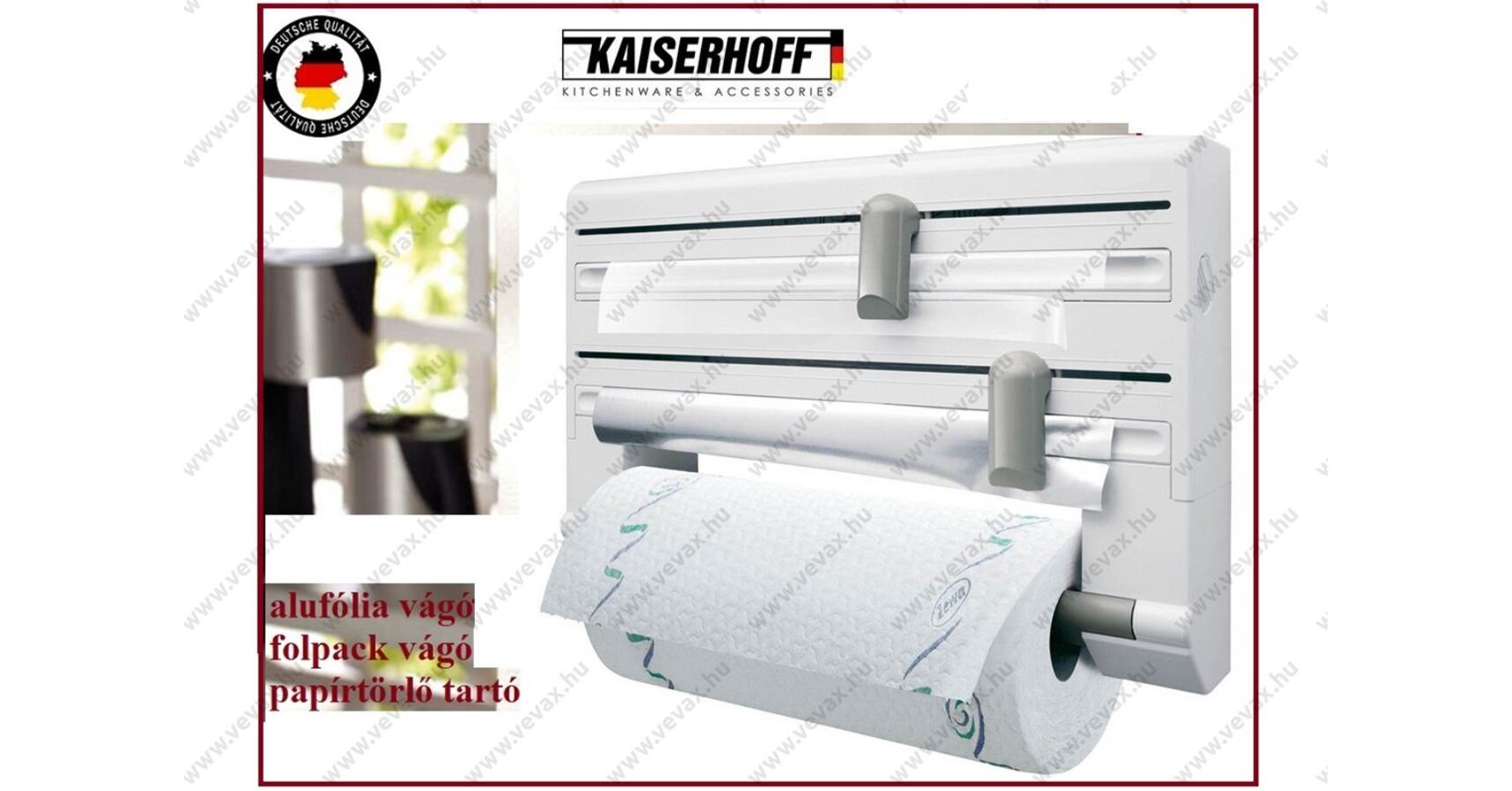 KAISERHOFF 3 soros KONYHAI FALI FÓLIATARTÓ FÓLIA VÁGÓ FOLPACK ALUFÓLIA ...
